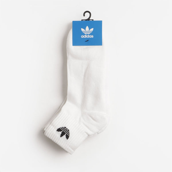 Adidas Originals Mid Crew Socks 3 Pairs - White/White/Black – Urban ...