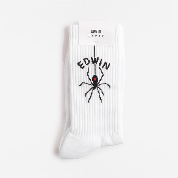 Edwin Spider Socks - White – Urban Industry