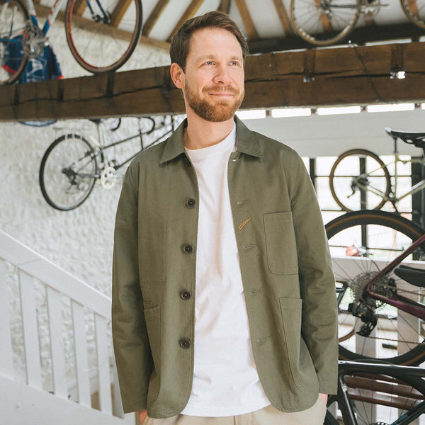 Universal Works Bakers Jacket - Light Olive – Urban Industry